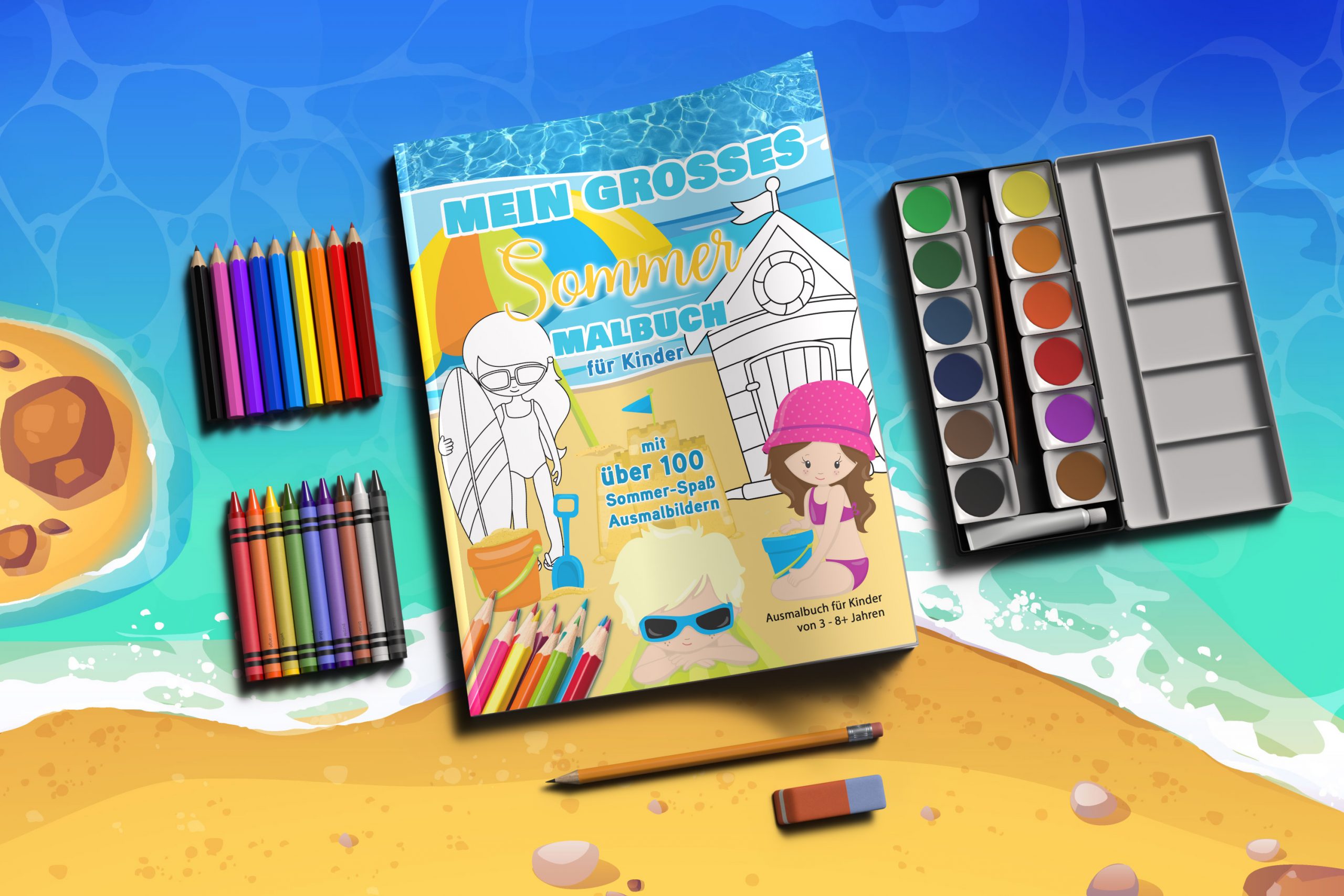 Großes Sommer Malbuch zum Download